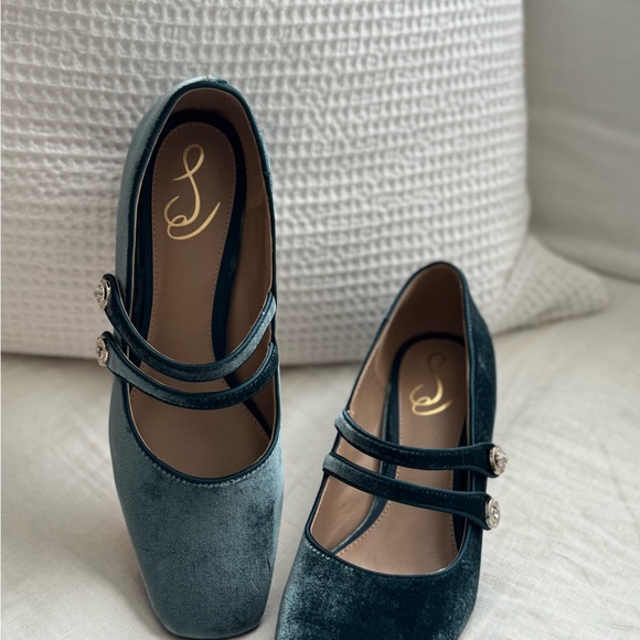 Sam Edelman | Shoes | Sam Edelman Tahira Mary Jane Pump Washed Teal ...